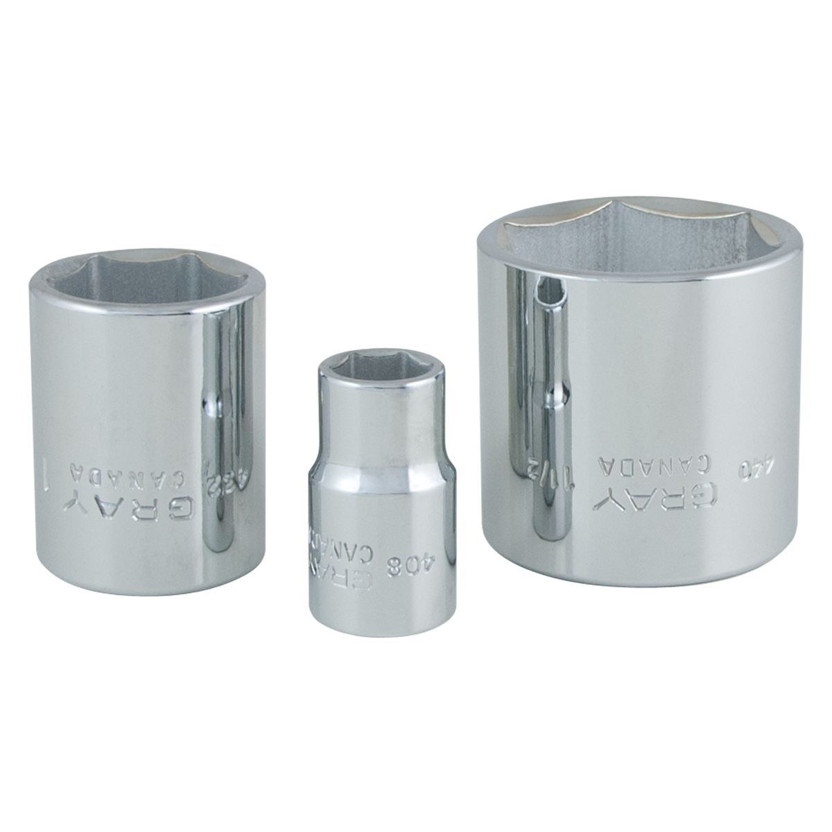 1/2" Dr. 19 Piece 6 Point Standard SAE Socket Set – Gray Tools Online Store