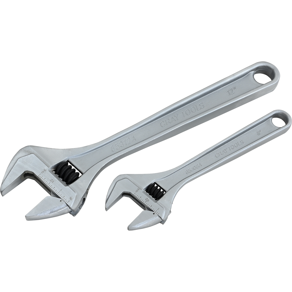 2 Piece Industrial Adjustable Wrench Set – Gray Tools Online Store