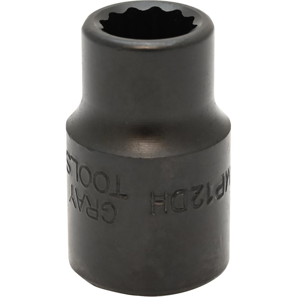 1/2" Drive 12 Point Metric Standard Length Sockets - Impact Black Indu ...