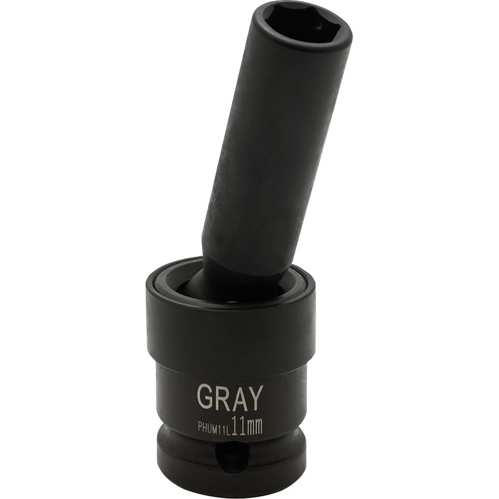 1/2" Drive 6 Point Metric Deep Universal Joint Sockets - Impact Black ...